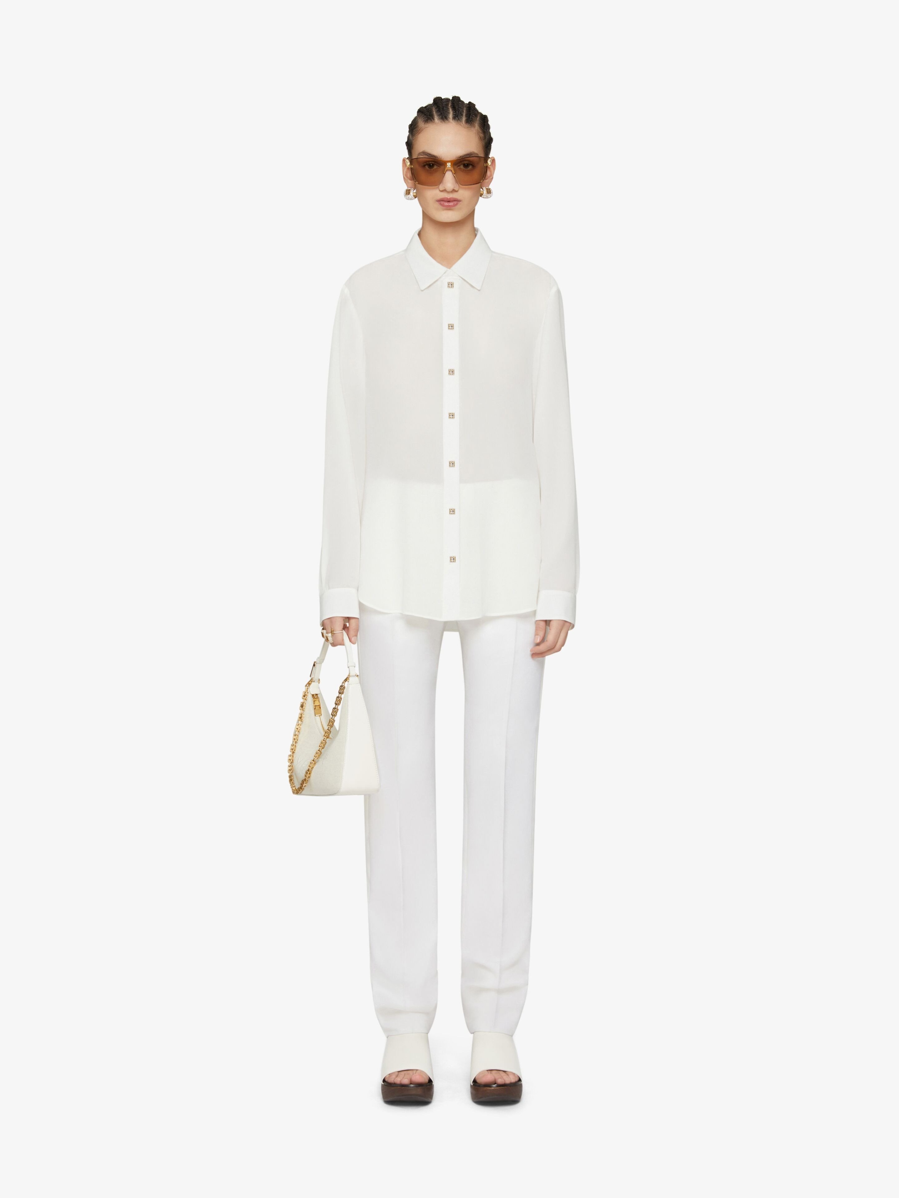 GIVENCHY Givenchy Sheer Collared Button-Up Shirt
